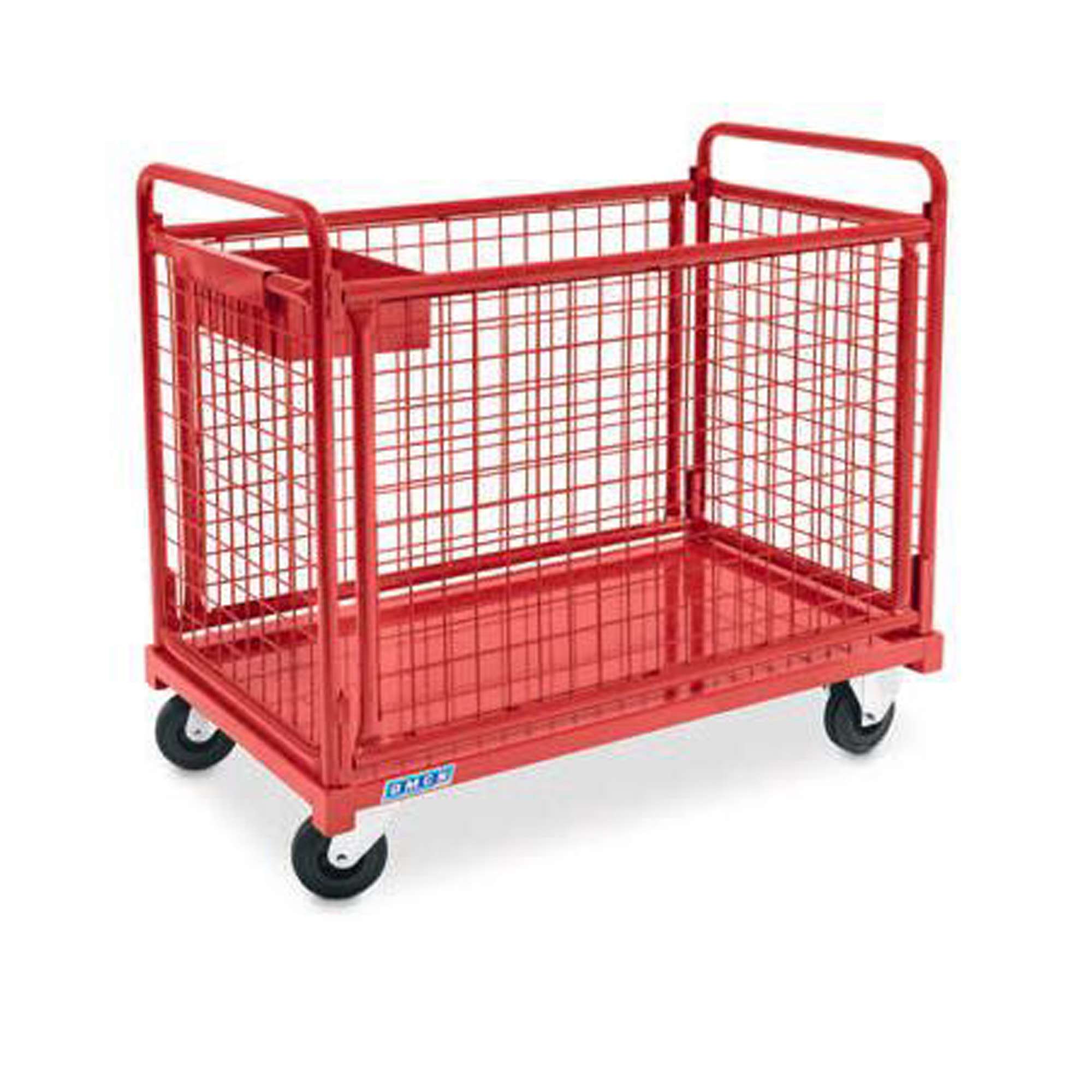 Trolley with side rails and wire mesh capacity 250 kg demountable - OM